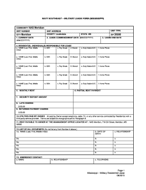 Fillable Online Meridian Military Lease Fax Email Print - pdfFiller