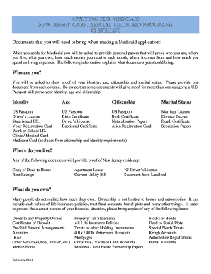 Fillable Online Documents that you will need to bring when making a ...