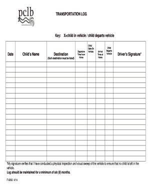 Fillable Online Xchild in vehicle / child departs vehicle Fax Email ...