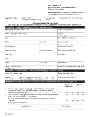 Fillable Online friscotexas Group Critical Illness Enrollment Form Fax ...