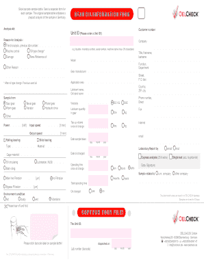 Fillable Online Instruction OELCHECK Oil Sampling Pump - OELCHECK GmbH ...