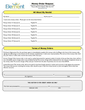 Fillable Online Money Order Request Fax Email Print - pdfFiller