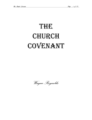 Fillable Online The Church Covenant Fax Email Print - pdfFiller