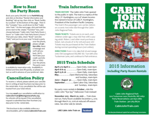 Fillable Online montgomeryparks 2015 cabin john train brochure ...