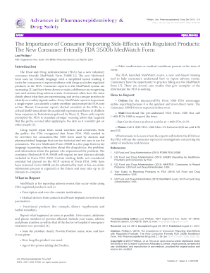 Fillable Online omicsgroup The New Consumer Friendly FDA 3500b MedWatch ...