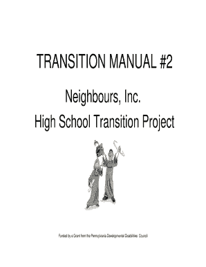 Fillable Online TRANSITION MANUAL 2 - Center for Schools and ...
