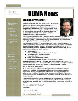 Fillable Online uuma Greetings of the New Year - uuma Fax Email Print ...