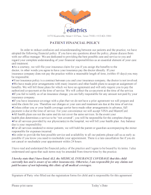 Fillable Online Patient Financial Agreement Form Fax Email Print ...