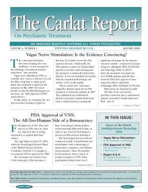 Fillable Online The Carlat Report Fax Email Print - pdfFiller