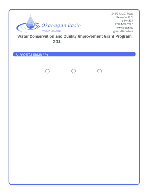 Fillable Online Water Conservation and Quality Improvement Grant Program 201 ... Fax Email Print ...