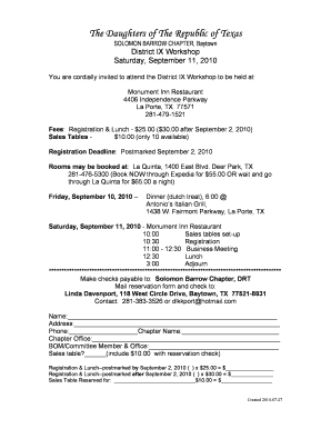 Fillable Online drtinfo District IX Registration Form 2010.doc Fax ...