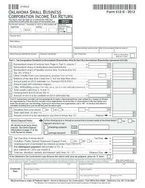 Fillable Online ok Includes Form 512-S and Form 512-SA 2012 Oklahoma ...