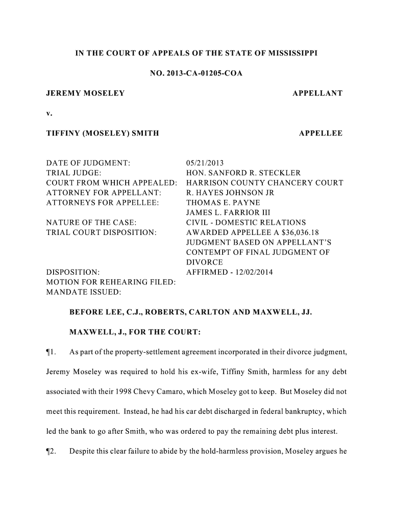 Fillable Online JEREMY MOSELEY Fax Email Print - pdfFiller