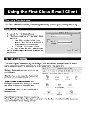 Fillable Online Using the First Class E-mail Client Fax Email Print ...