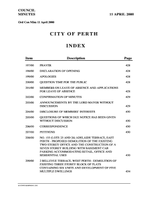 Fillable Online perth wa gov City of Perth Welcome to the City of Perth ...