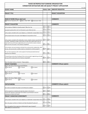 Fillable Online tahoempo CMAQ Application - Tahoe Metropolitan Planning ...
