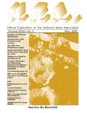 Fillable Online NBA Journal May 2005 colorizedindd - National Band ...