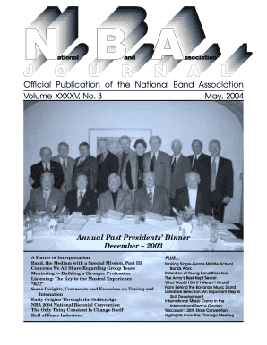 Fillable Online NBA Journal - National Band Association Fax Email Print ...