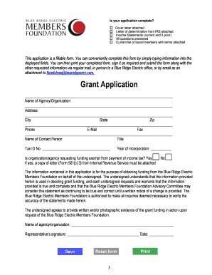 Fillable Online Foundation Grant Application - Blue Ridge Electric Fax Email Print - pdfFiller