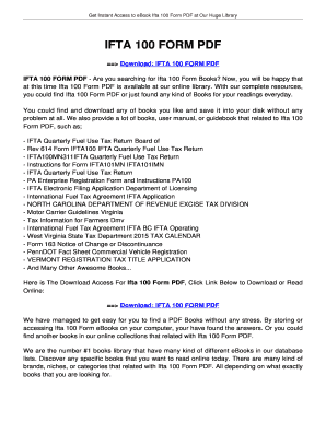 Fillable Online tolian IFTA 100 FORM PDF - tolian.biz Home Fax Email ...