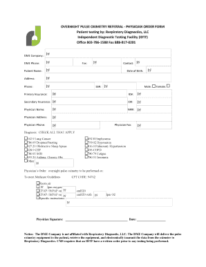 Fillable Online OVERNIGHT PULSE OXIMETRY REFERRAL - PHYSICIAN ORDER ...