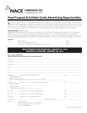 Fillable Online events nace The official publication of corrosion 2013 - NACE International Fax ...