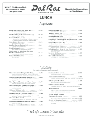 Fillable Online Printable Menu - Cloudinary Fax Email Print - pdfFiller