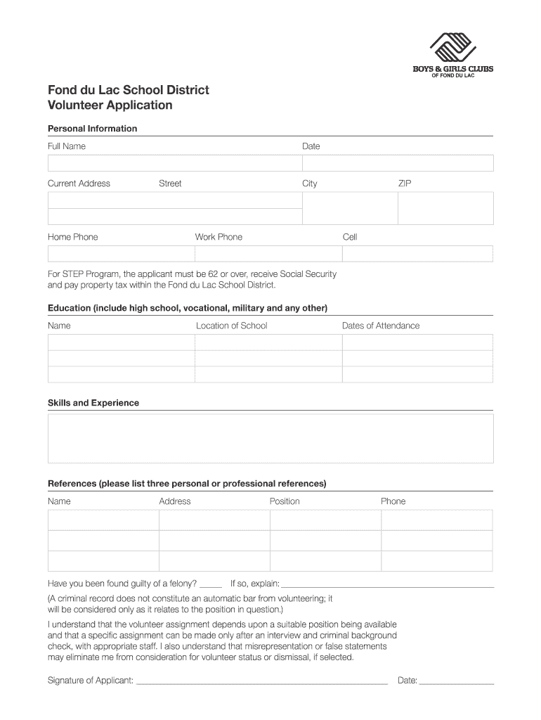 Fillable Online kidsclubfdl OF FOND DU LAC Fond du Lac School District - kidsclubfdl Fax Email ...