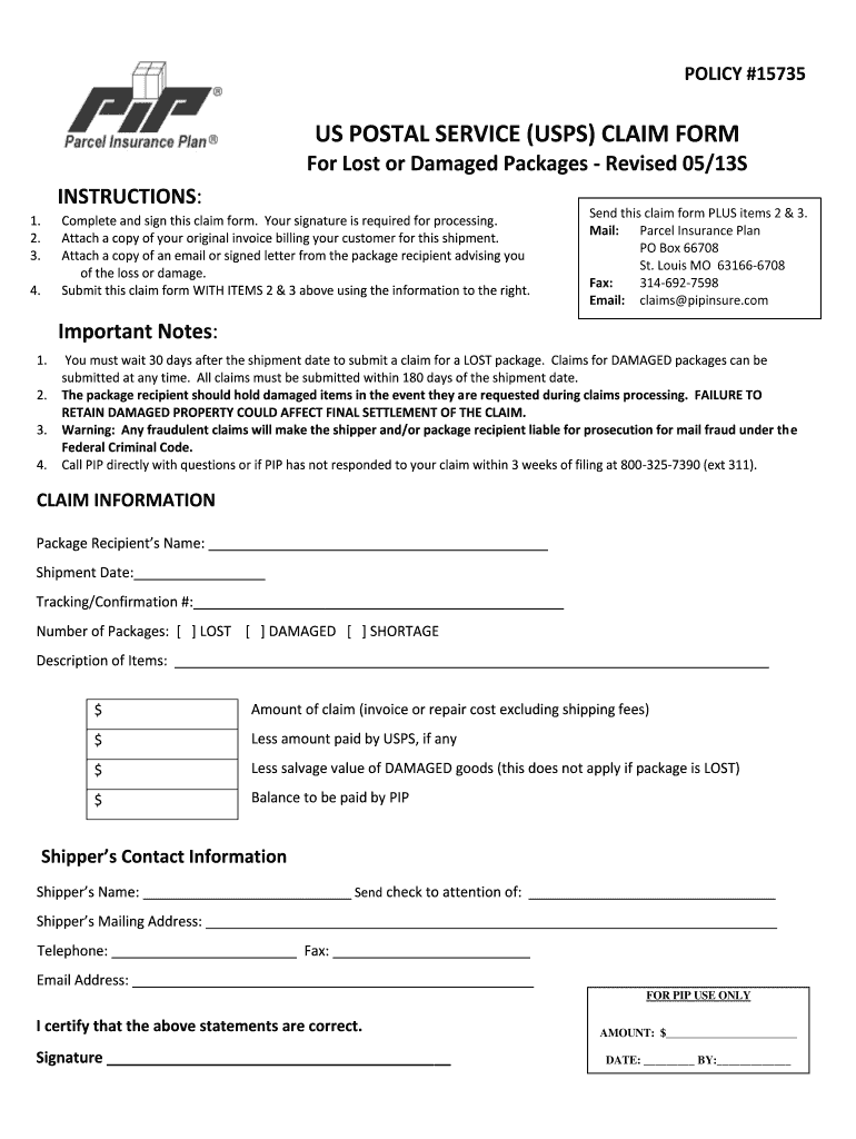 Fillable Online PIP Fax Email Print - pdfFiller