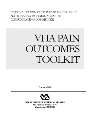 Fillable Online va The VHA Pain Outcomes Toolkit - va Fax Email Print ...