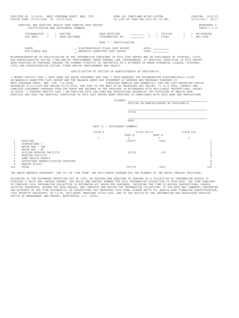 Fillable Online hfs illinois WEST SUBURBAN HOSPT Fax Email Print - pdfFiller