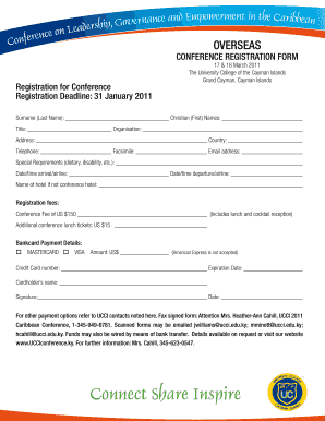 Fillable Online ucciconference Overseas registration form - UCCI ...