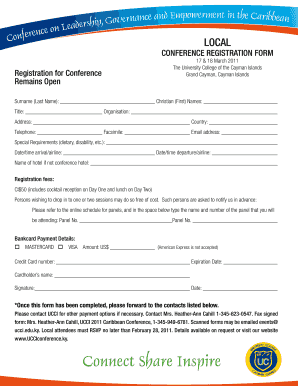 Fillable Online ucciconference Local registration form - UCCI Caribbean ...