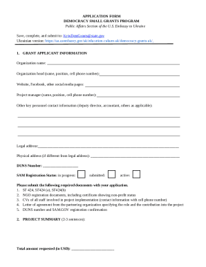 Application for Organization Doc Template | pdfFiller