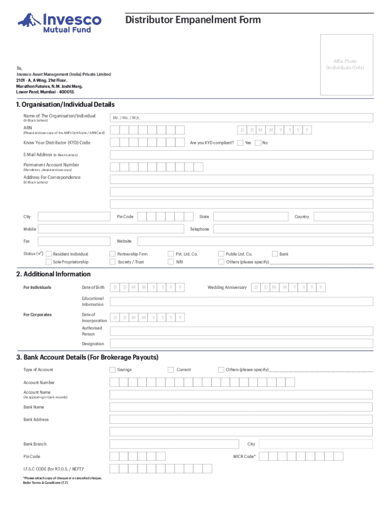 Fillable Online distributor-empanelment-form- Fax Email Print - pdfFiller