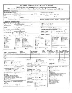 Fillable Online Pilot/operator Aircraft Accident Report 2019 - Ntsb Fax ...