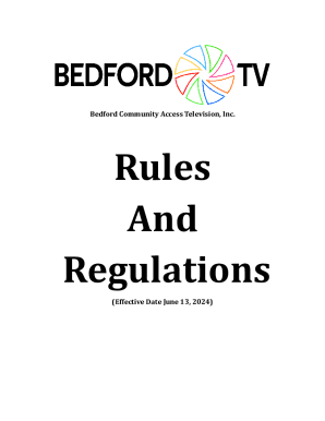 Fillable Online Bedford Community Access Television Rules and ...