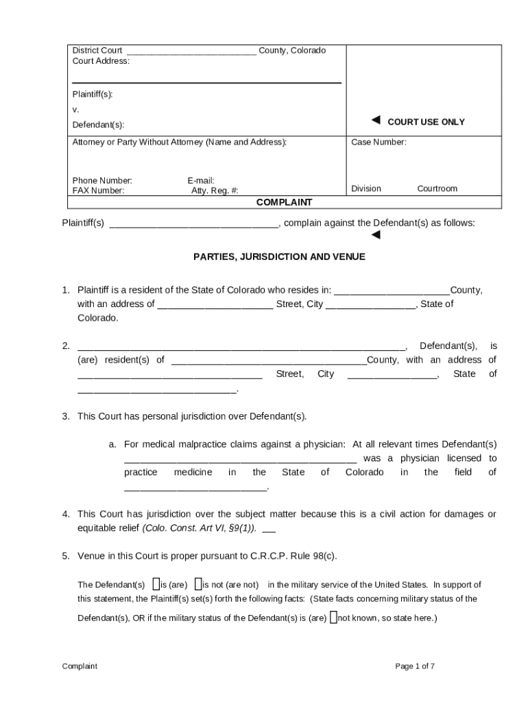 20 - Pattern Interrogatories under Rule 33, C.r.c.p. ... Doc Template ...