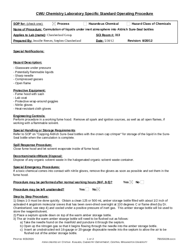 Handling Air-Sensitive Reagents Technical Bulletin AL-134 Doc Template ...