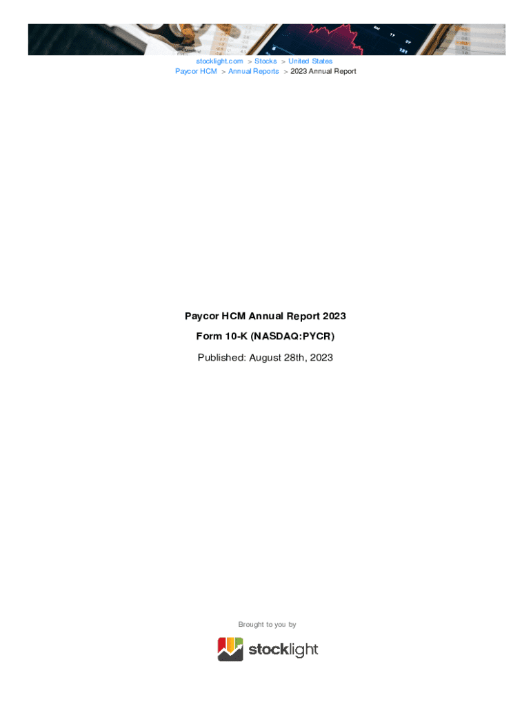 Fillable Online Paycor Hcm Annual Report 2023: Insights and Strategic ...