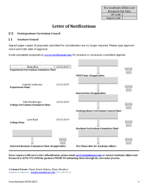Letter of Notifications Doc Template | pdfFiller