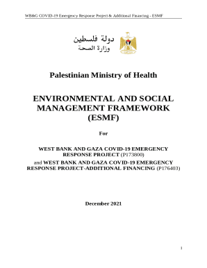 Environmental and Social Management Framework (esmf) Doc Template | pdfFiller