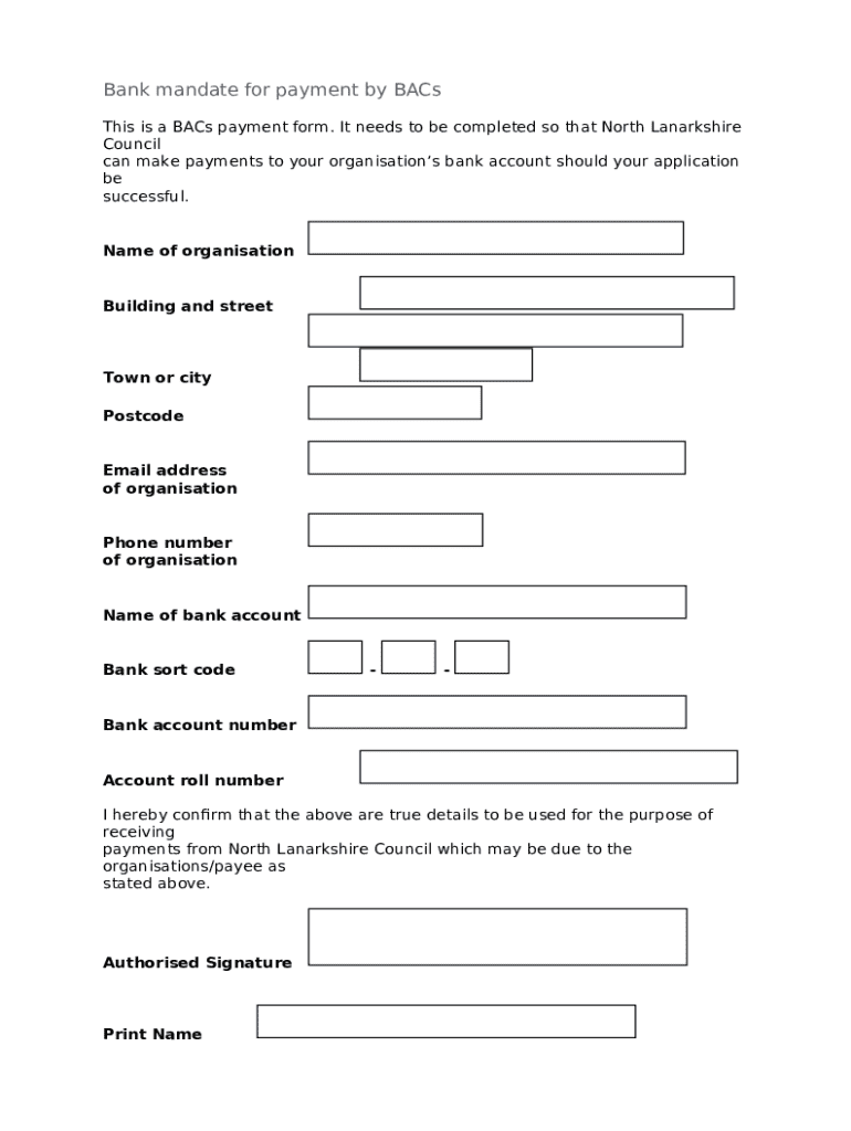 Bank Mandate Doc Template | pdfFiller