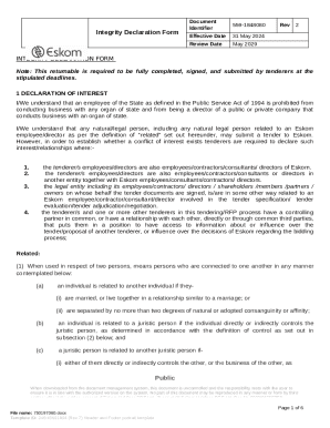 Integrity Declaration Doc Template | pdfFiller