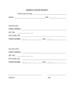 Address Change Request - dys alabama Doc Template | pdfFiller