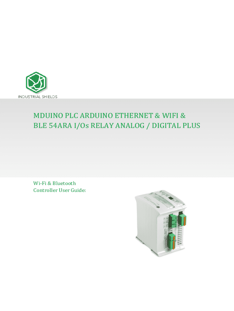 Fillable Online Mduino Plc Arduino Ethernet And Wi Fi And Ble User Guide