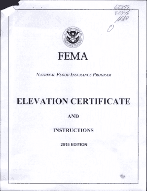 Fillable Online Fema Elevation Certificate Instructions 2015 Fax Email ...