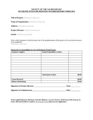 Interim Report Doc Template | pdfFiller