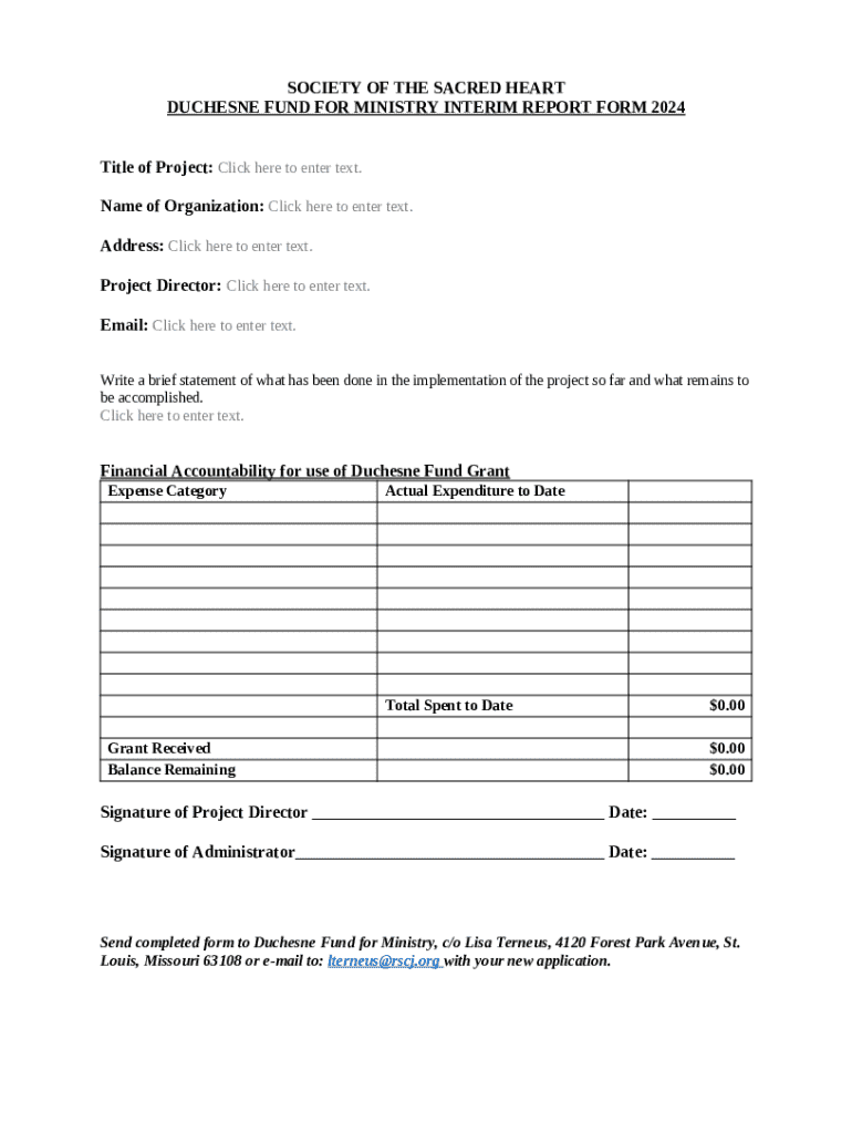 Interim Report Doc Template | pdfFiller