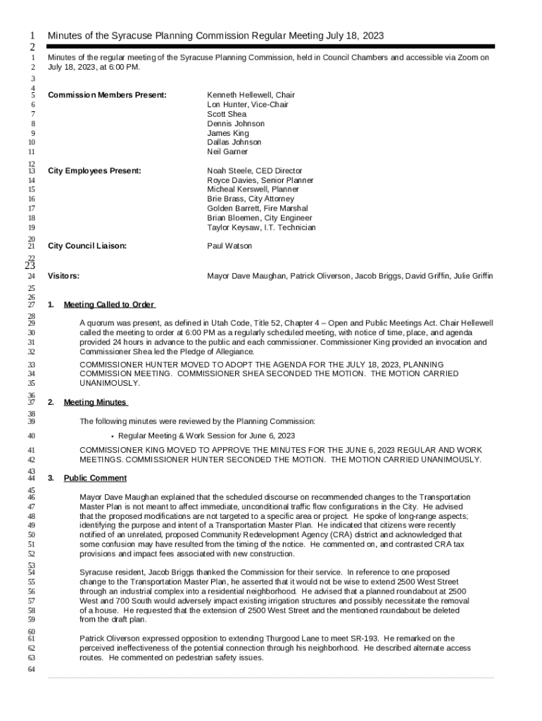 Commission Members Present:Kenneth Hellewell, Chair Doc Template ...